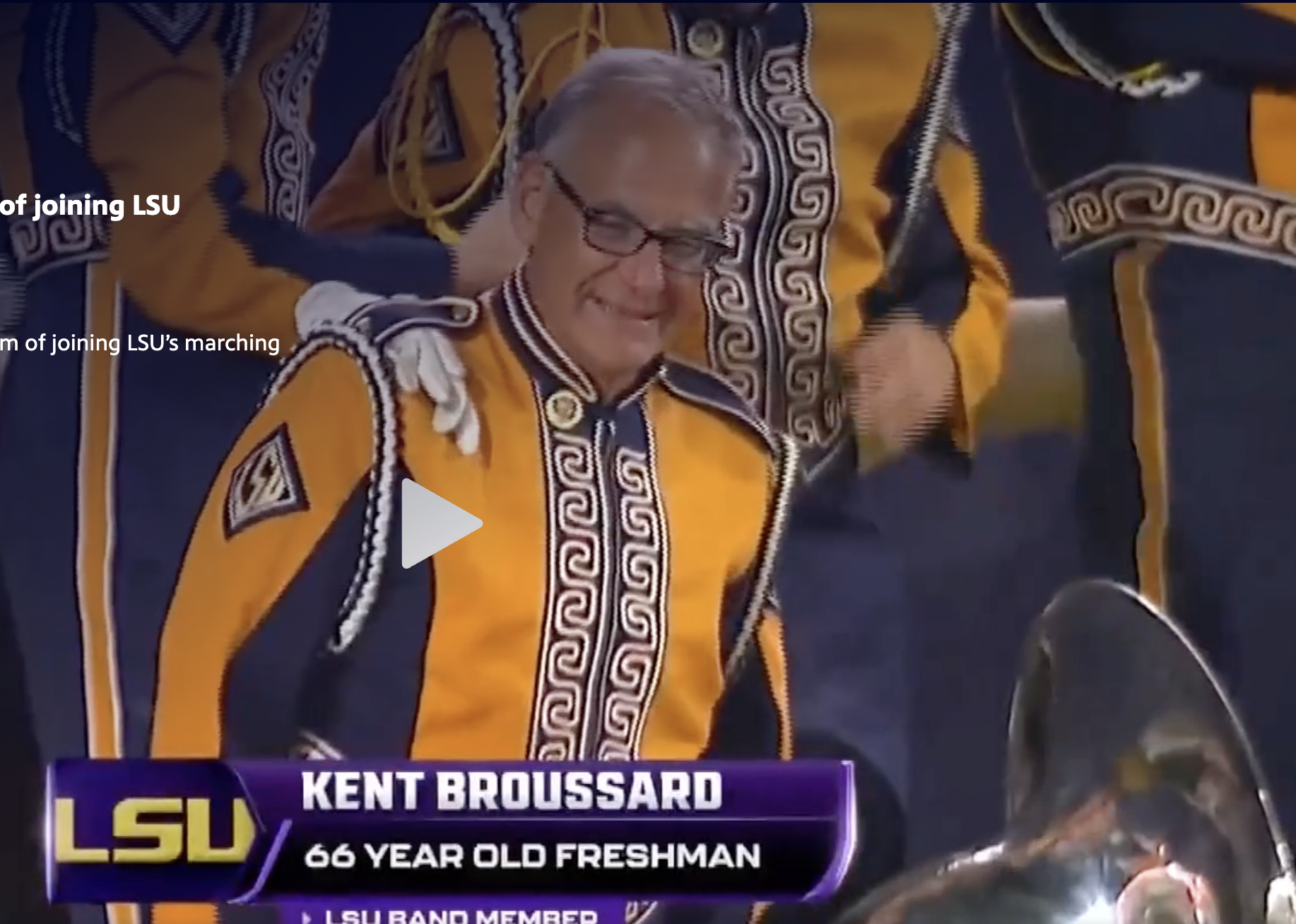 66 Year Old Reaches His Dream: the College Marching Band – Retirement ...